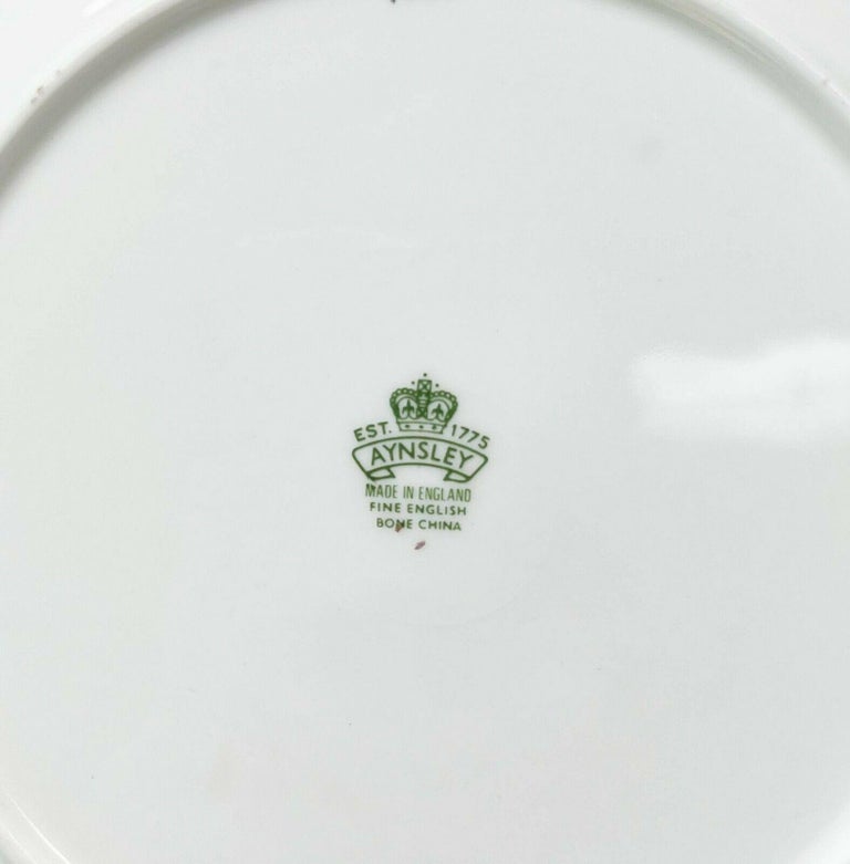 12 Aynsley England Porcelain Dessert Plates in Kenilworth Ivory, circa ...