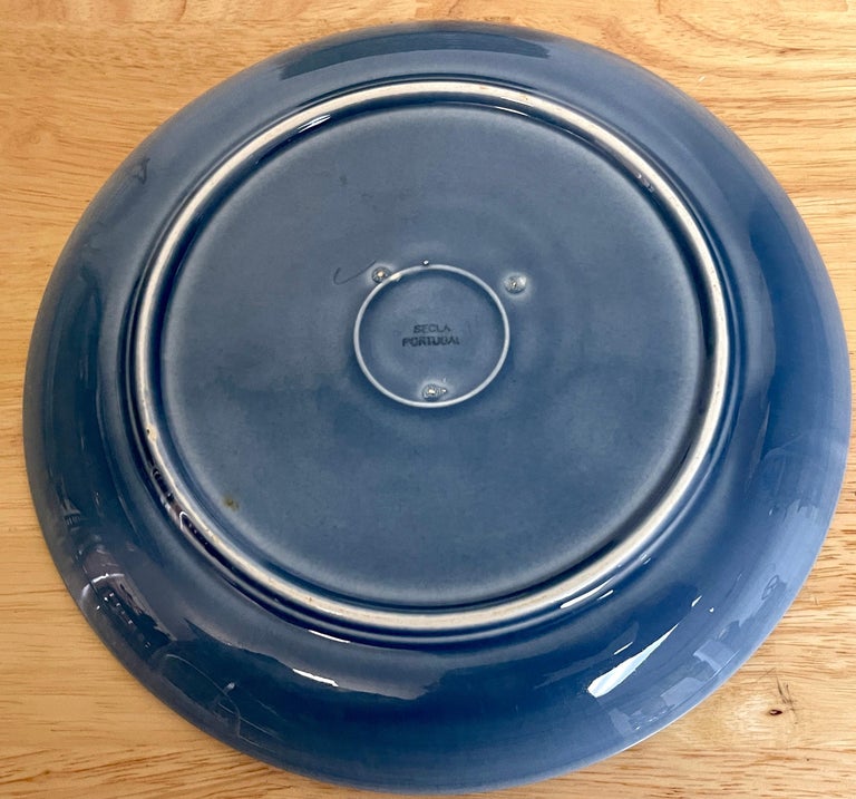 12 Blue and White Faience Fish Motif Plates For Sale at 1stDibs