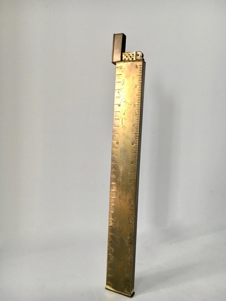 Brass Ruler with Lighter at 1stDibs