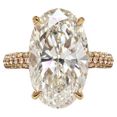 12 Carat Radiant Cut Diamond Engagement Ring GIA Certified J SI1 For ...