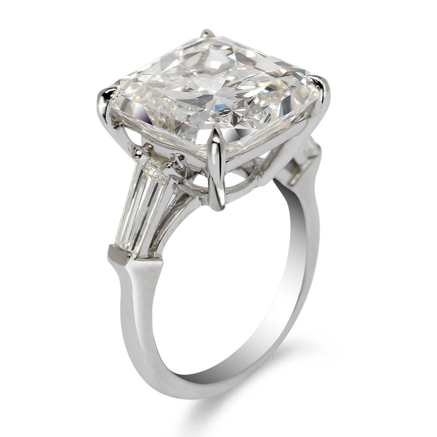 12 Carat Radiant Cut Diamond Engagement Ring GIA Certified J SI1 For ...