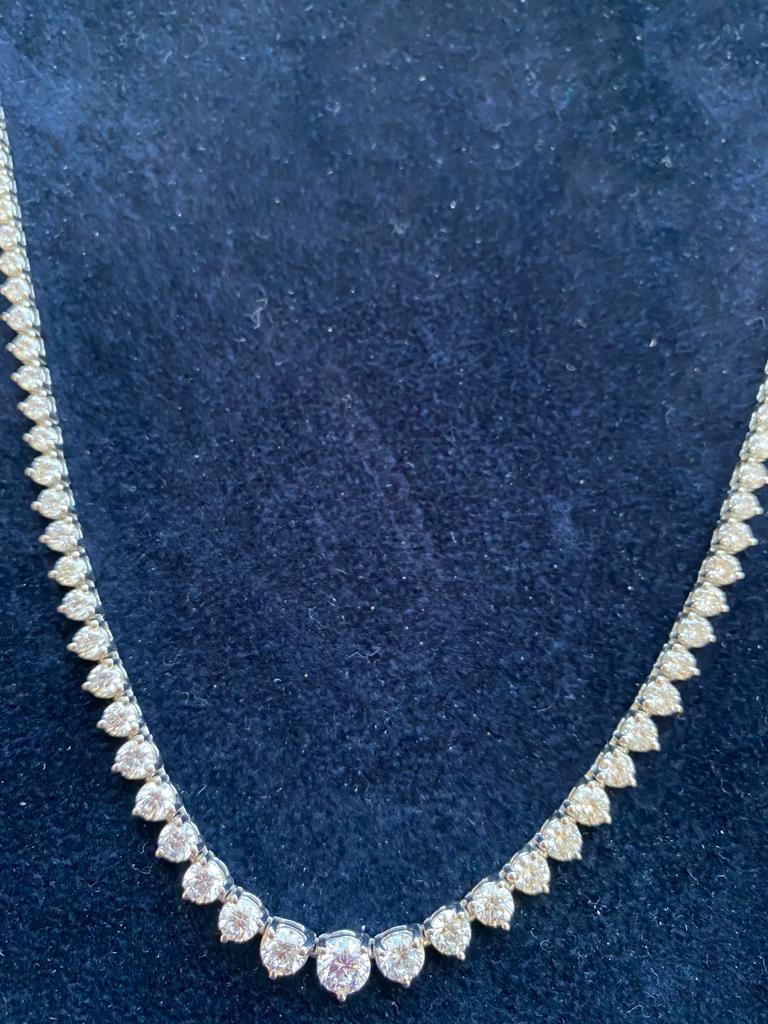 12 Carat Riviera Diamond Necklace For Sale at 1stDibs | 12 carat ...