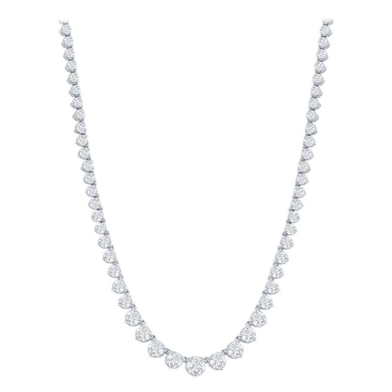 12 Carat Riviera Diamond Necklace For Sale at 1stDibs | 12 carat ...