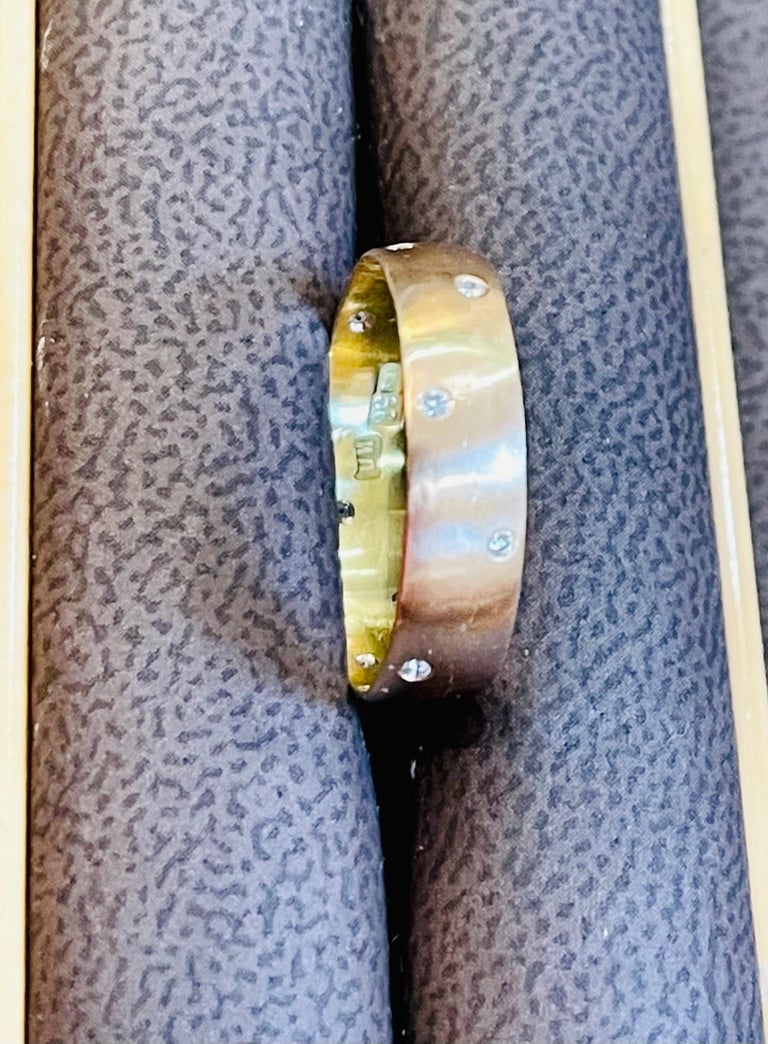 12 Flush Set Bezel Diamond Eternity Wedding Band in 14 Karat Yellow ...