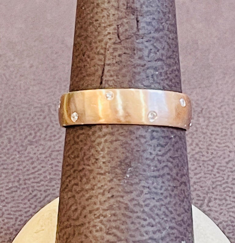 12 Flush Set Bezel Diamond Eternity Wedding Band in 14 Karat Yellow ...