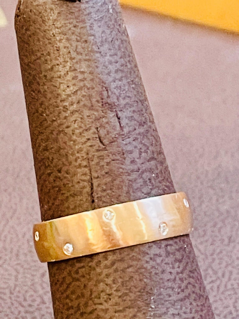 12 Flush Set Bezel Diamond Eternity Wedding Band in 14 Karat Yellow ...