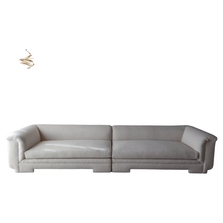 12 Foot 2-Piece Postmodern Sofa in Boucle For Sale at 1stDibs | 12 foot ...