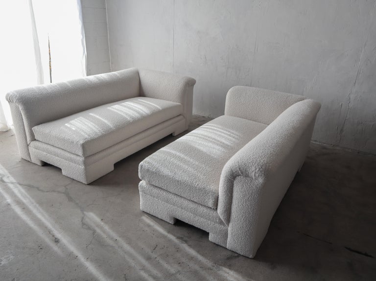 12 Foot 2-Piece Postmodern Sofa in Boucle For Sale at 1stDibs | 12 foot ...