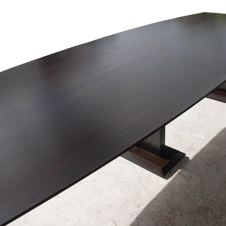 12ft Boat Shaped Dining Table at 1stDibs