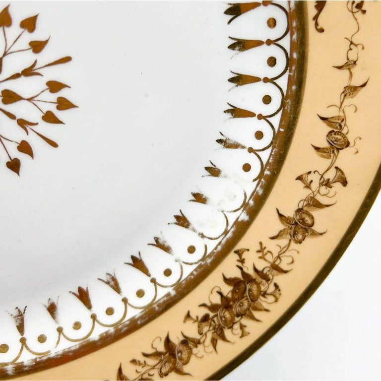 12 Imperial Manufacture de Sevres Gilt Porcelain Dessert Plates Nankin ...