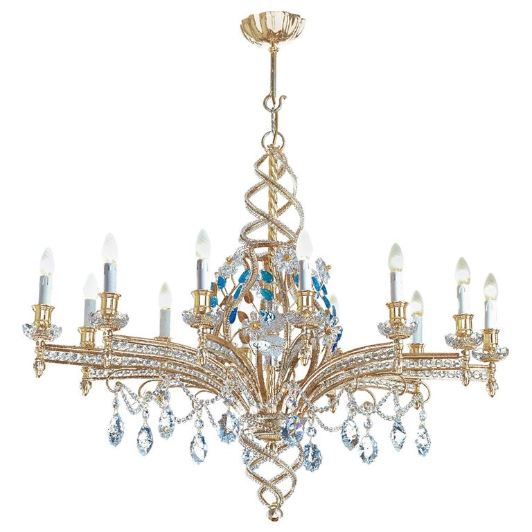 12-Light Iron Chandelier with Straight Arms For Sale at 1stDibs | swoop ...