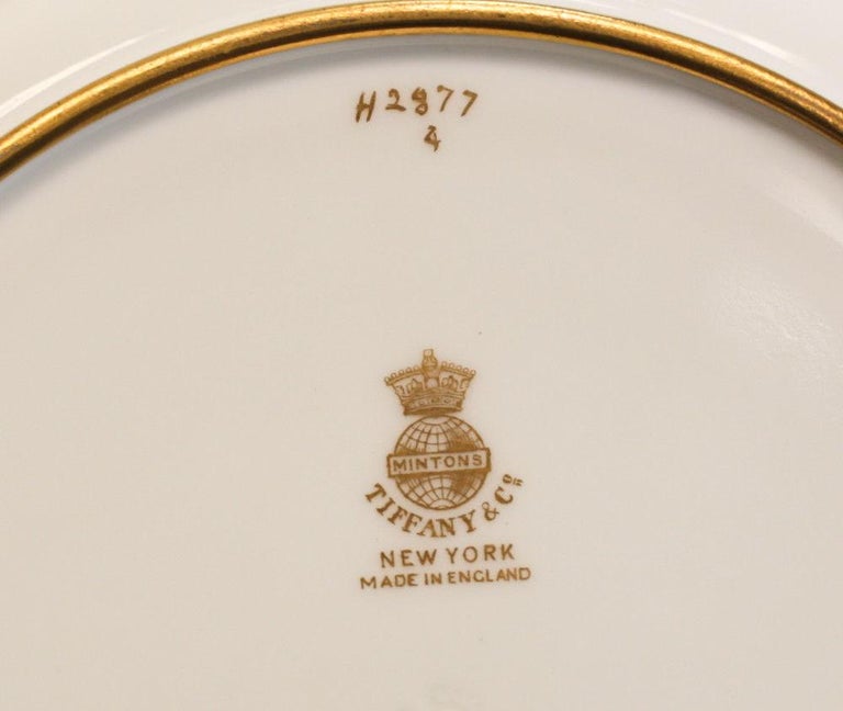12 Minton for Tiffany and Co. Pate-Sur-Pate Cameo Portrait Dessert ...