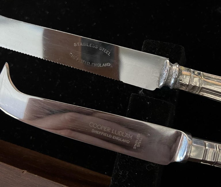 12 Place Setting Silver Plated and Espn Cutlery Set Inside Green ...