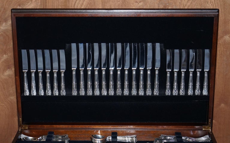 12 Place Setting Silver Plated and Espn Cutlery Set Inside Green ...