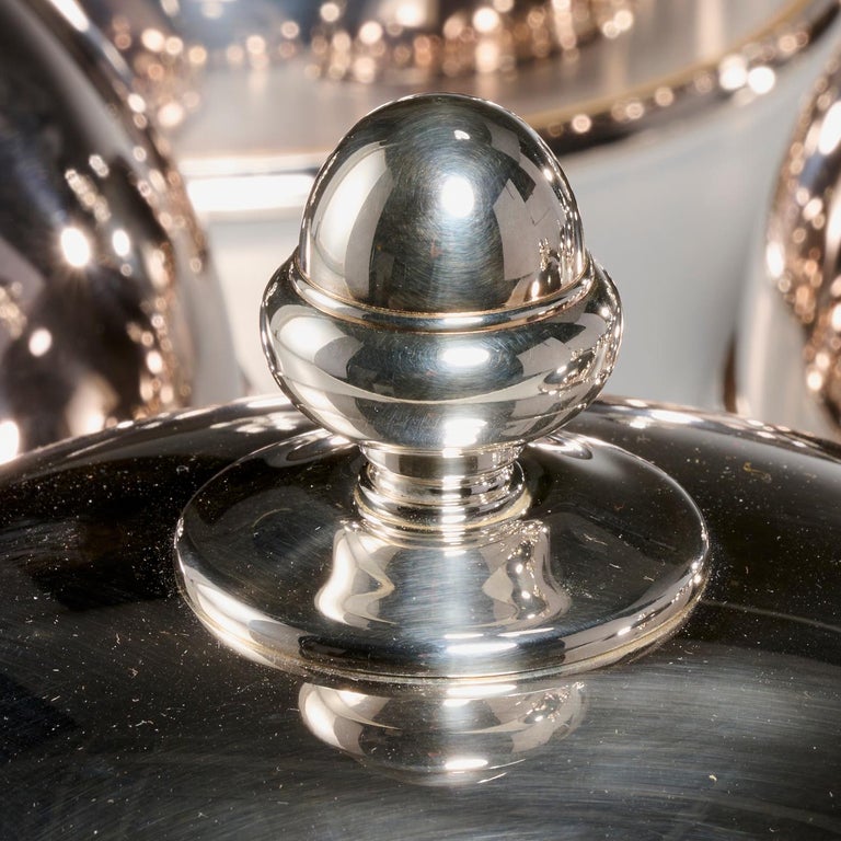 12 "Rencontre" Silver-Plated Domed Plate Covers W. Acorn Handles by ...