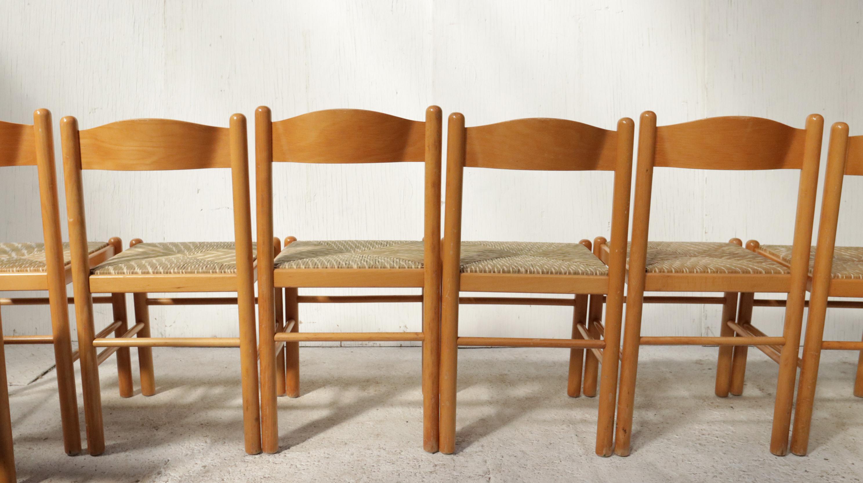12 Scandinavian Modern Dining Chairs Papercord Beech For Sale at ...