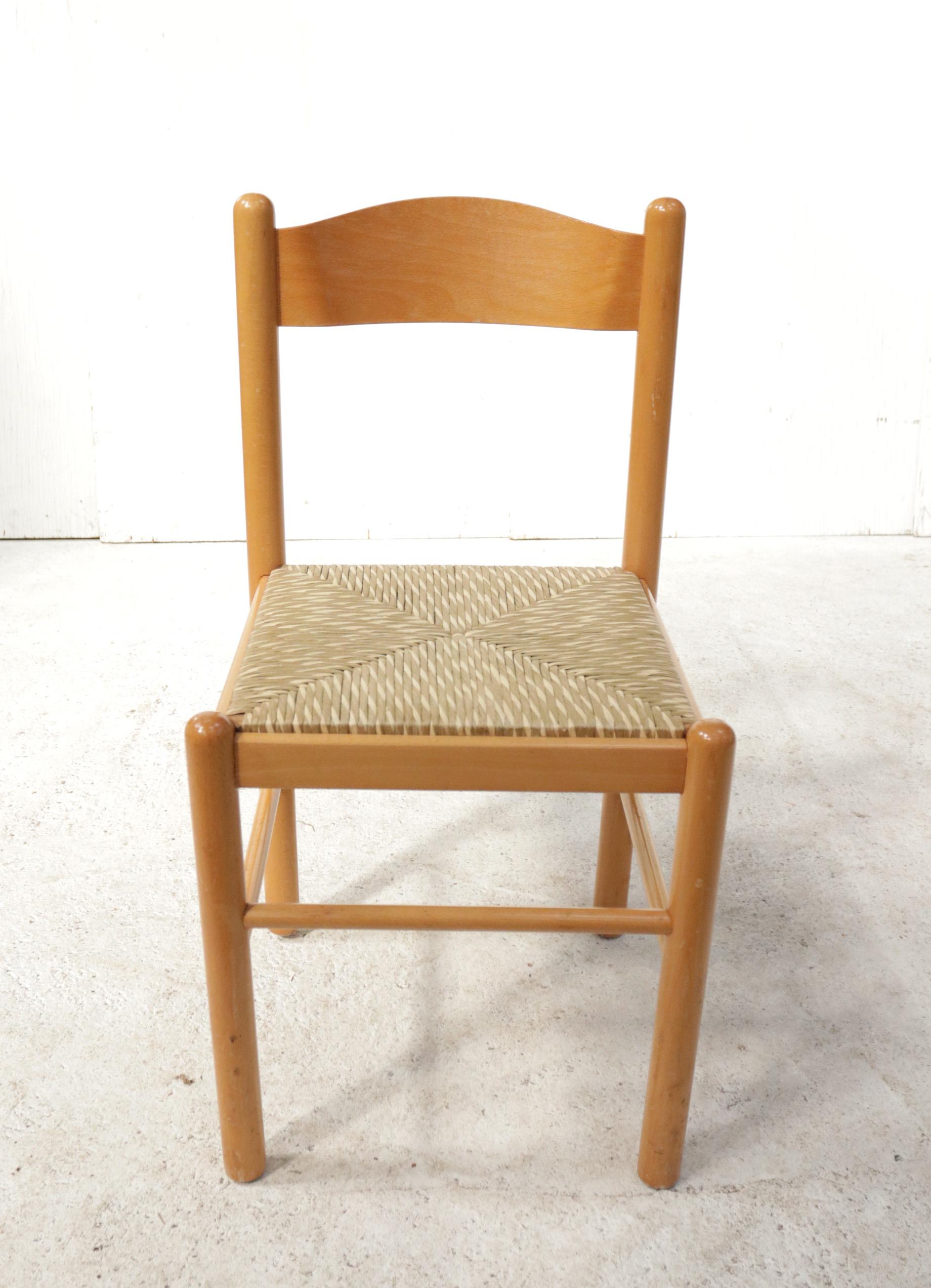12 Scandinavian Modern Dining Chairs Papercord Beech For Sale at ...