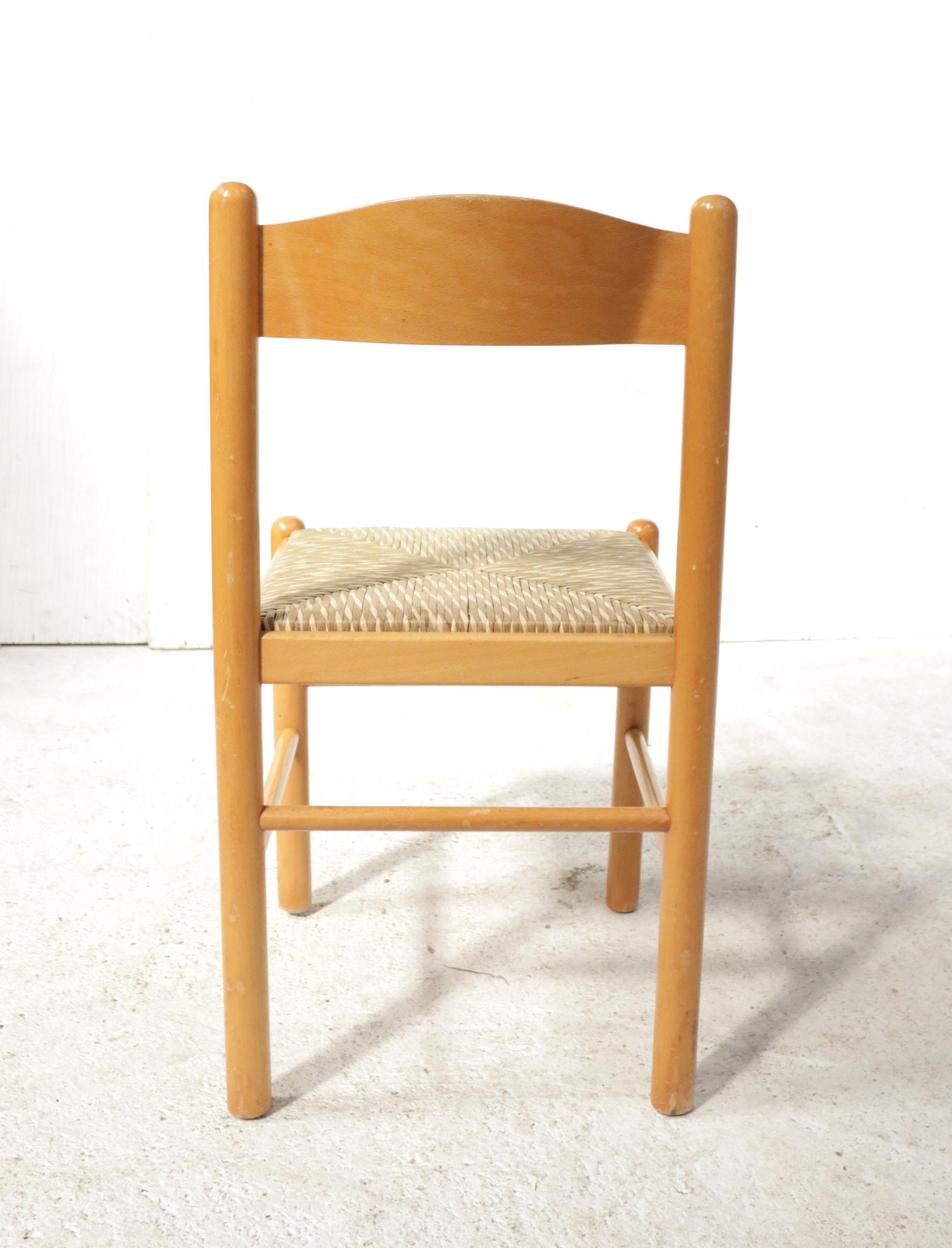 12 Scandinavian Modern Dining Chairs Papercord Beech For Sale at ...