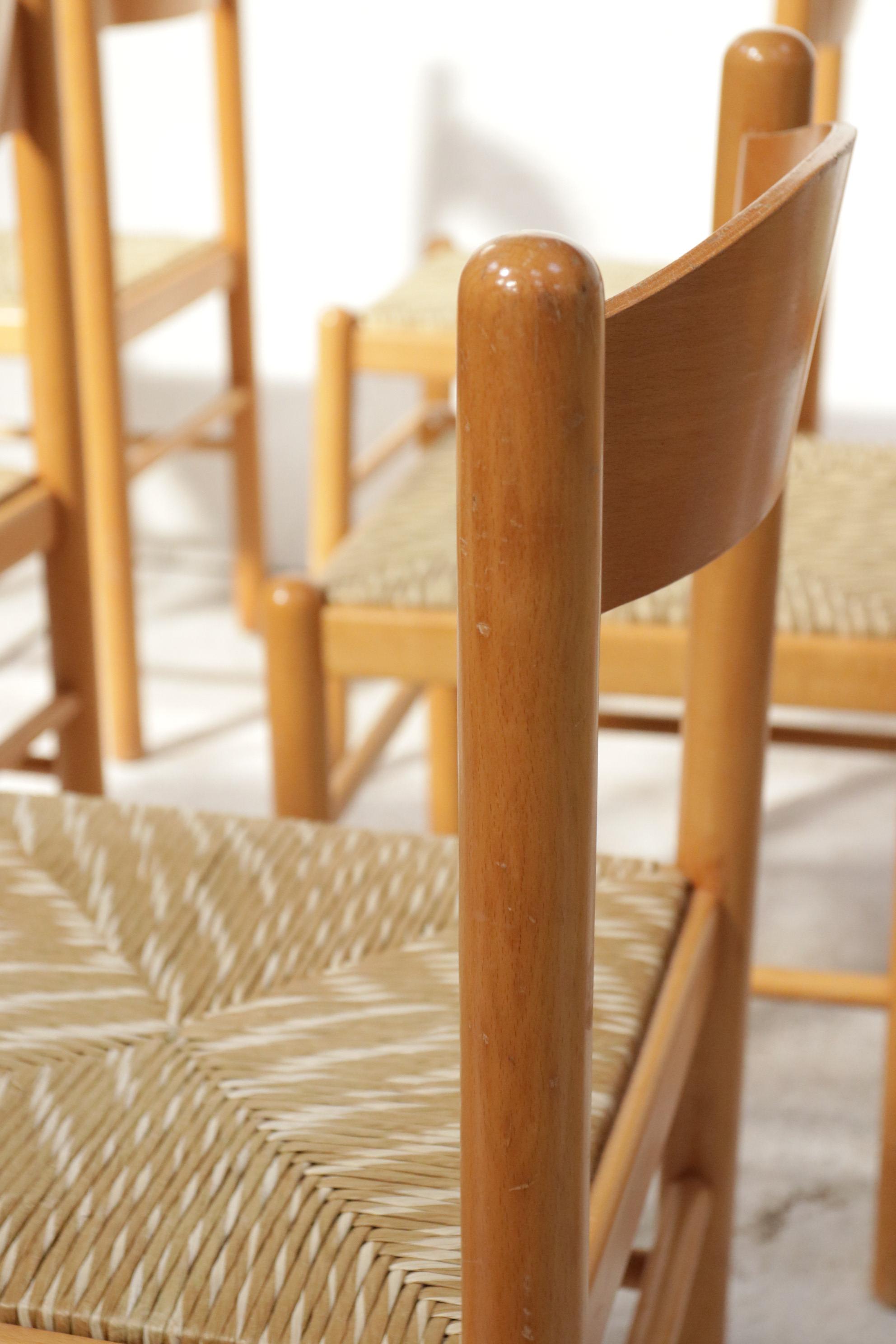 12 Scandinavian Modern Dining Chairs Papercord Beech For Sale at ...