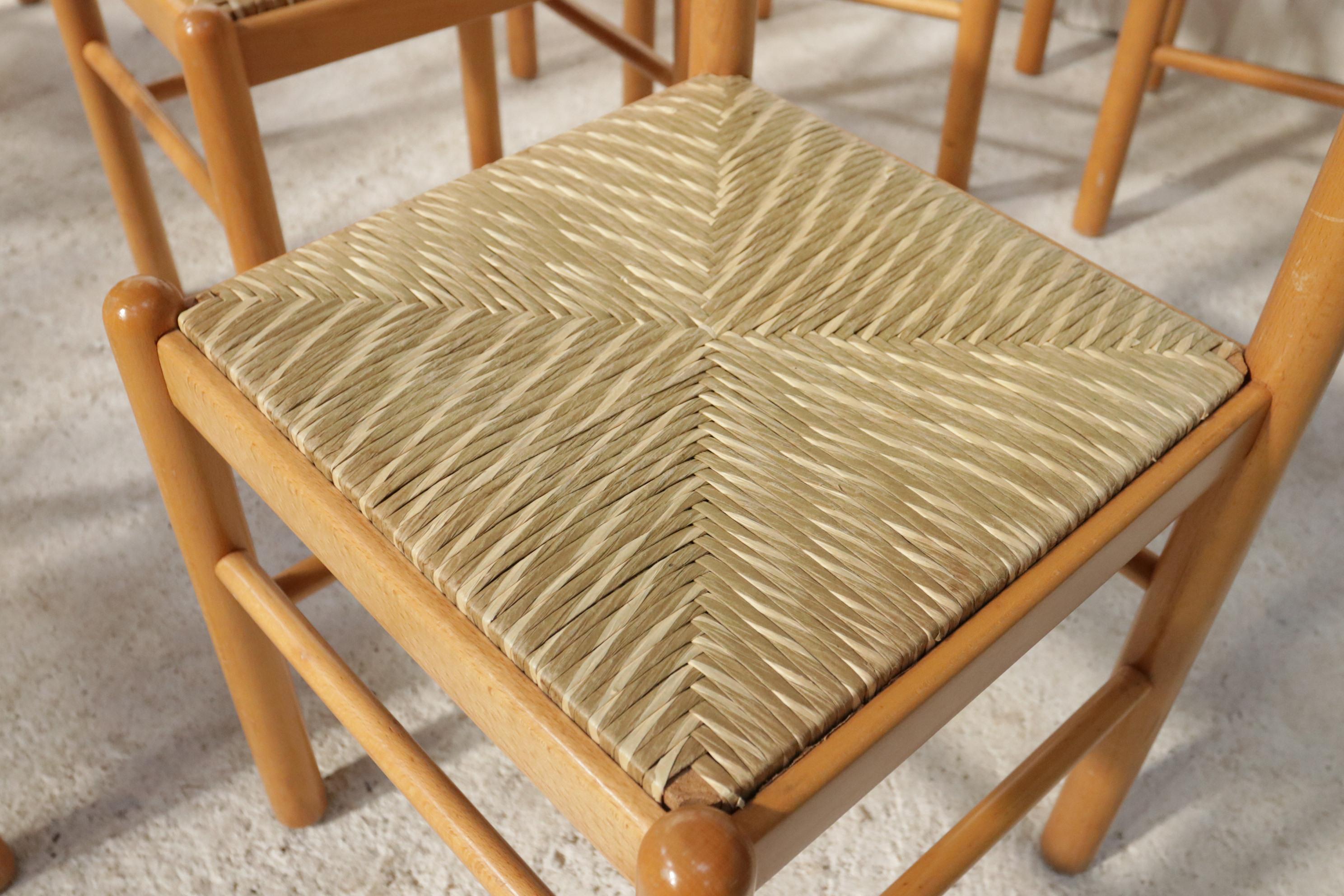 12 Scandinavian Modern Dining Chairs Papercord Beech For Sale at ...