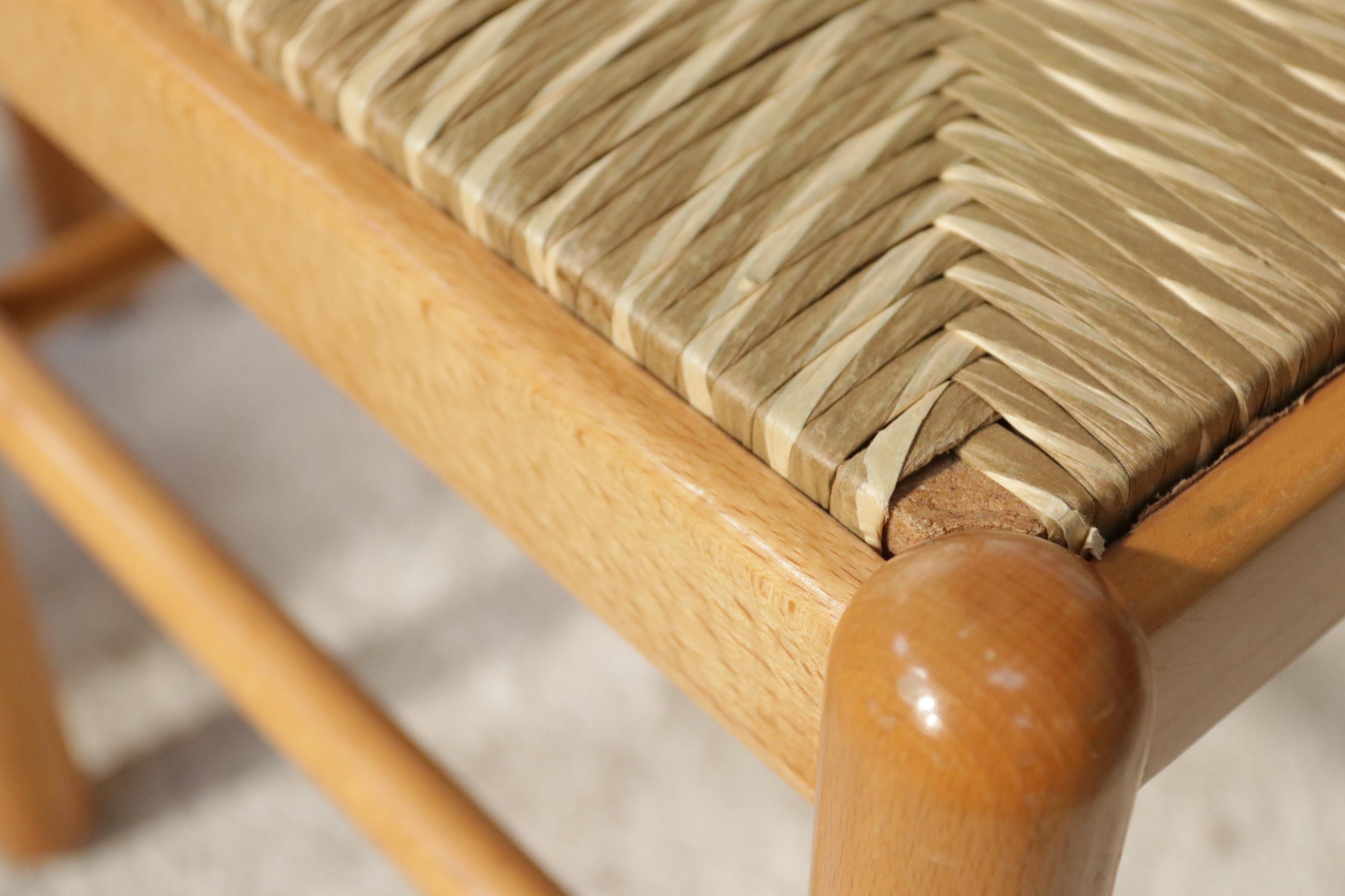 12 Scandinavian Modern Dining Chairs Papercord Beech For Sale at ...