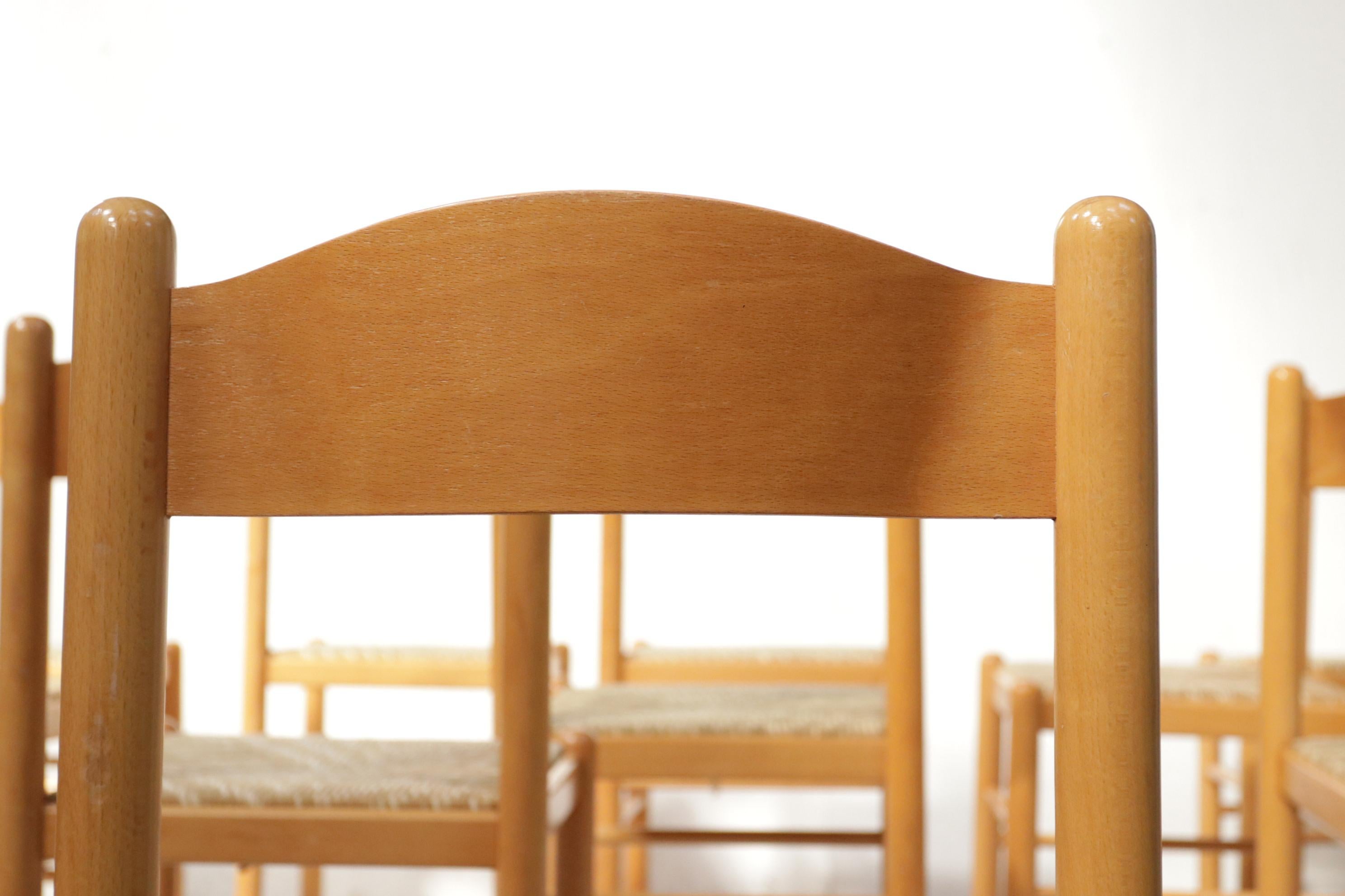 12 Scandinavian Modern Dining Chairs Papercord Beech For Sale at ...