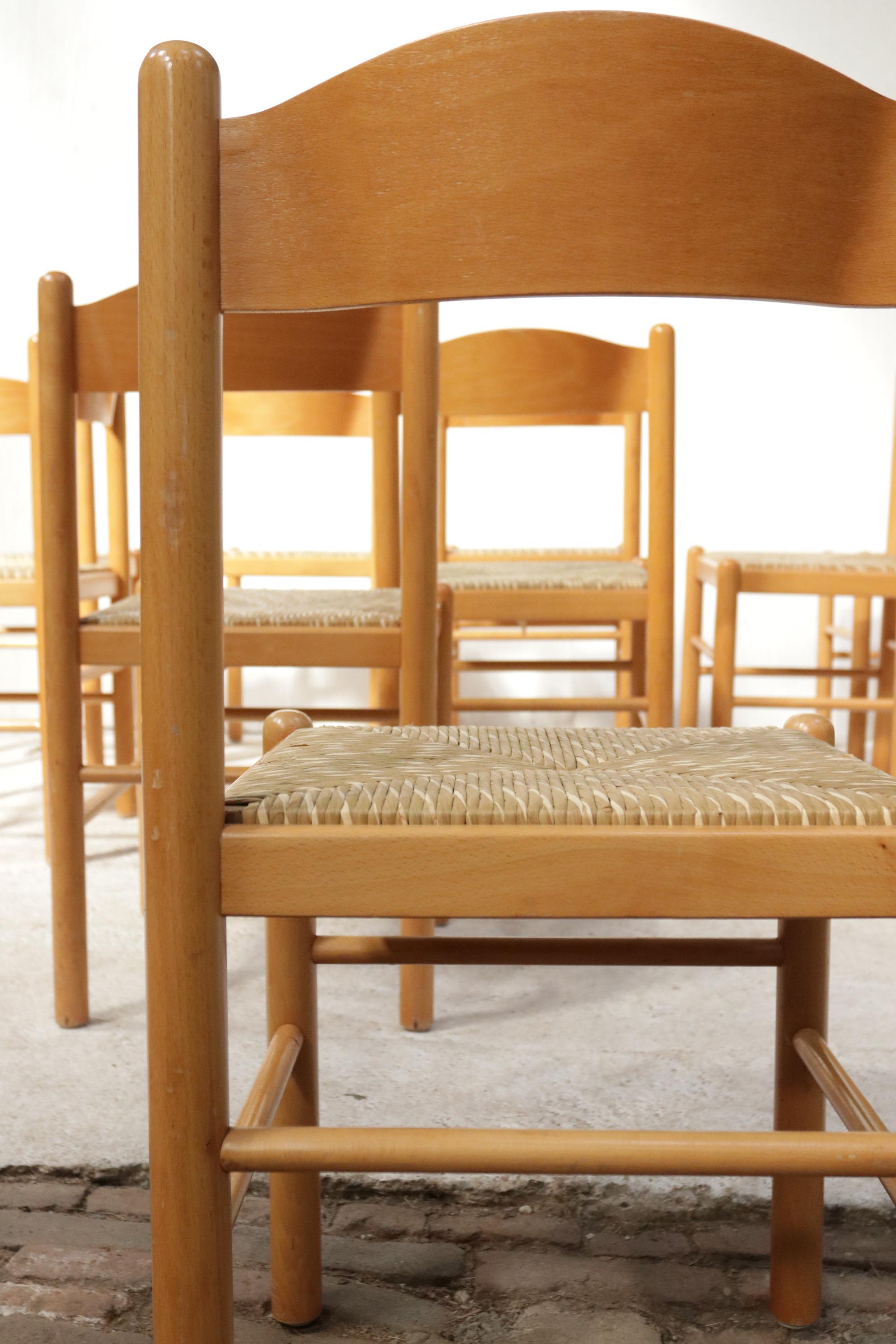 12 Scandinavian Modern Dining Chairs Papercord Beech For Sale at ...