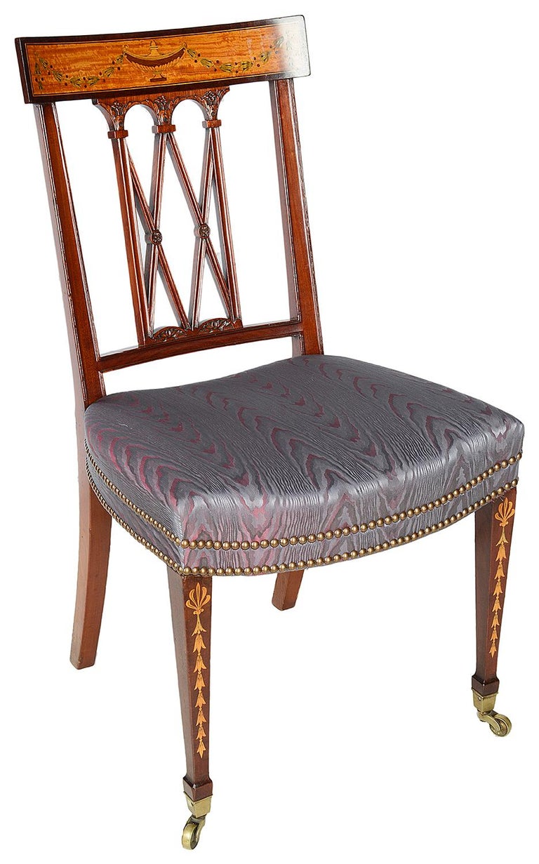 12 Sheraton Revival Dining Chairs, 19th Century at 1stDibs