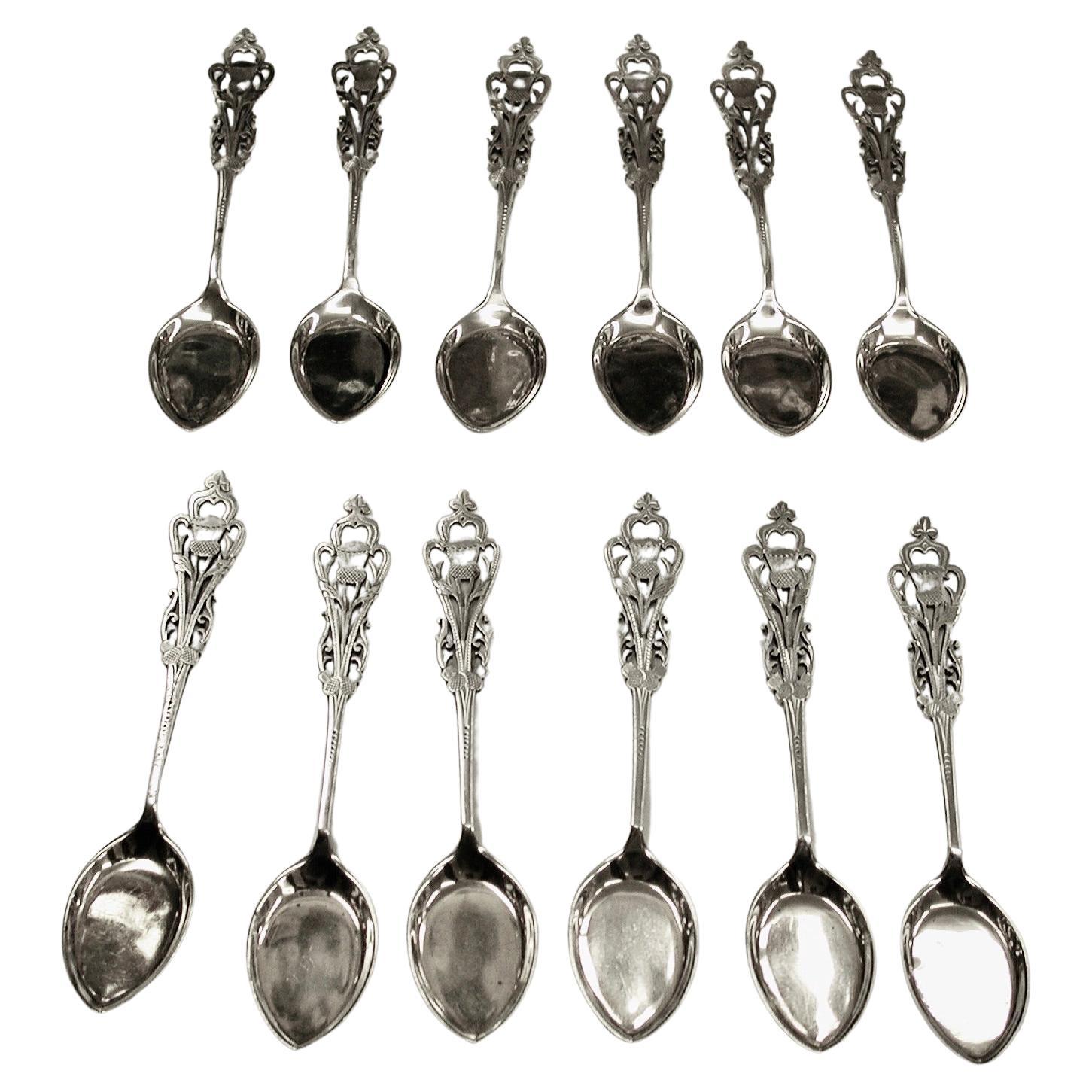 Antique Silver Queen's Pattern Child's Spoon and Fork, 1900, Sheffield ...