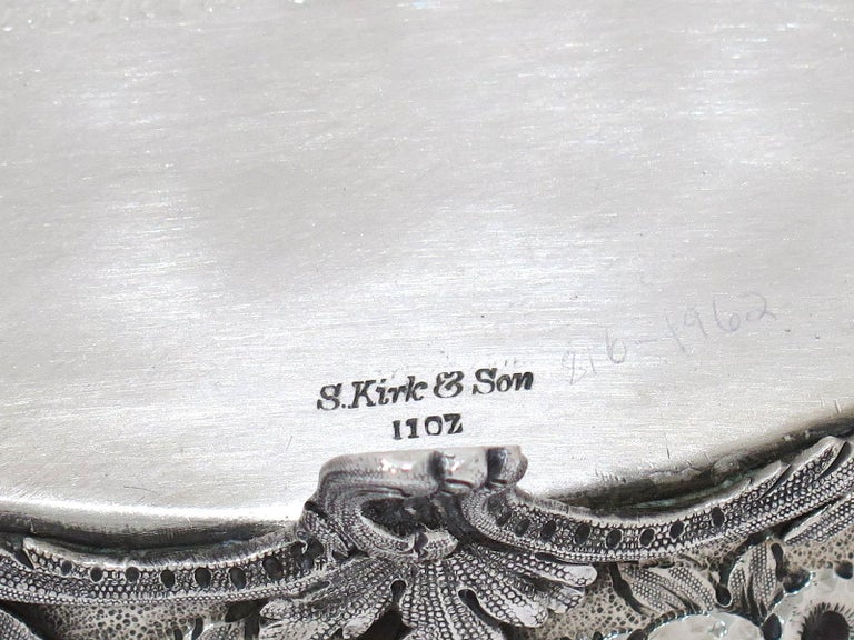 Sterling Silver S Kirk and Son Antique Floral Repousse Serving Bowl ...