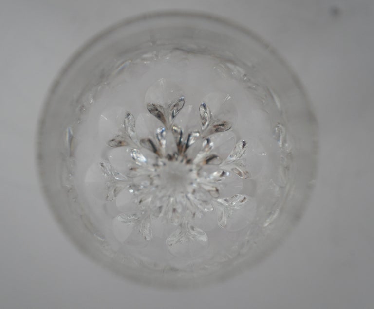 12 Vintage Gorham Cut Crystal Diamond Stemware Wine Water Goblets ...