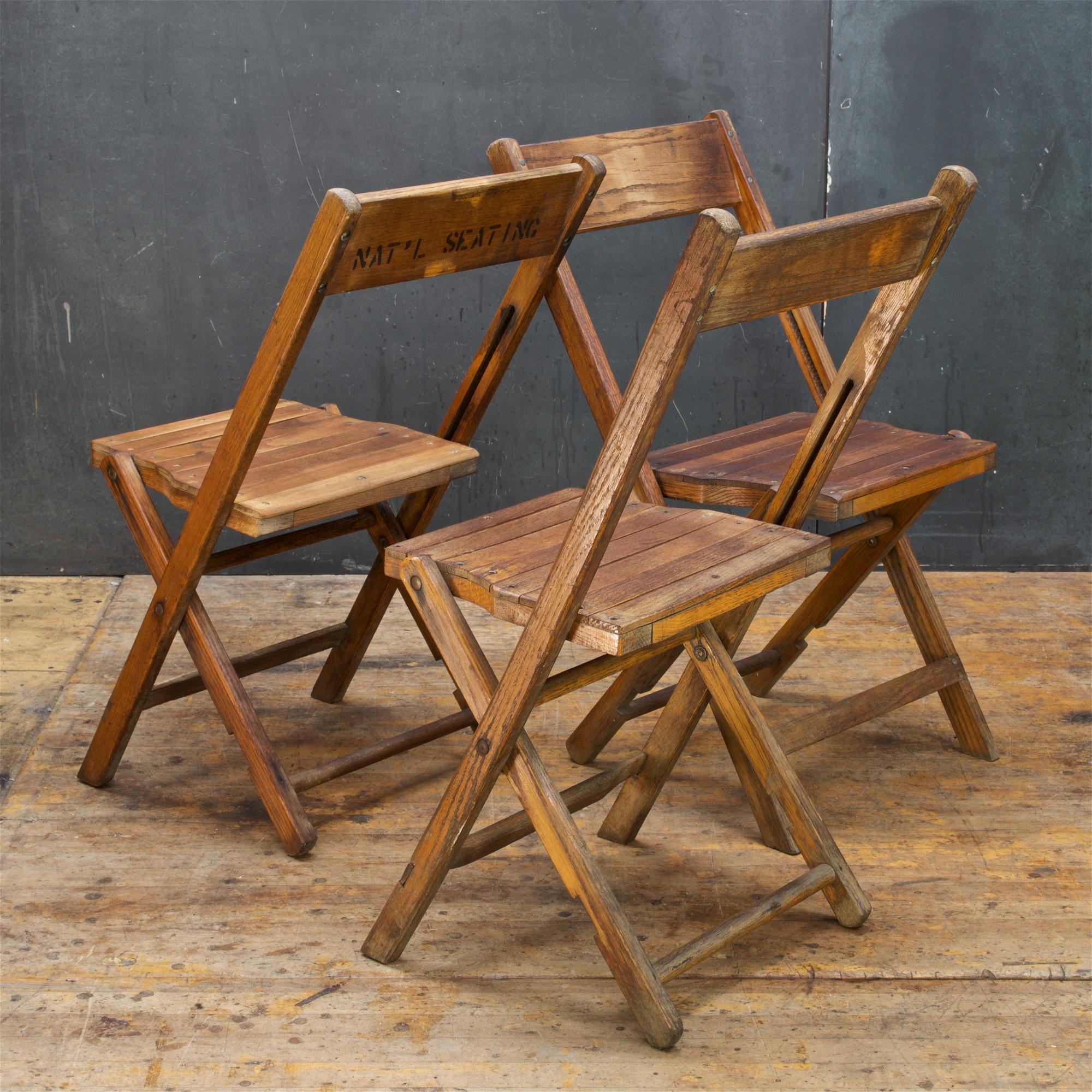 12 Vintage Inauguration Oak Folding Chairs Now for Wedding Cafe Bistro ...