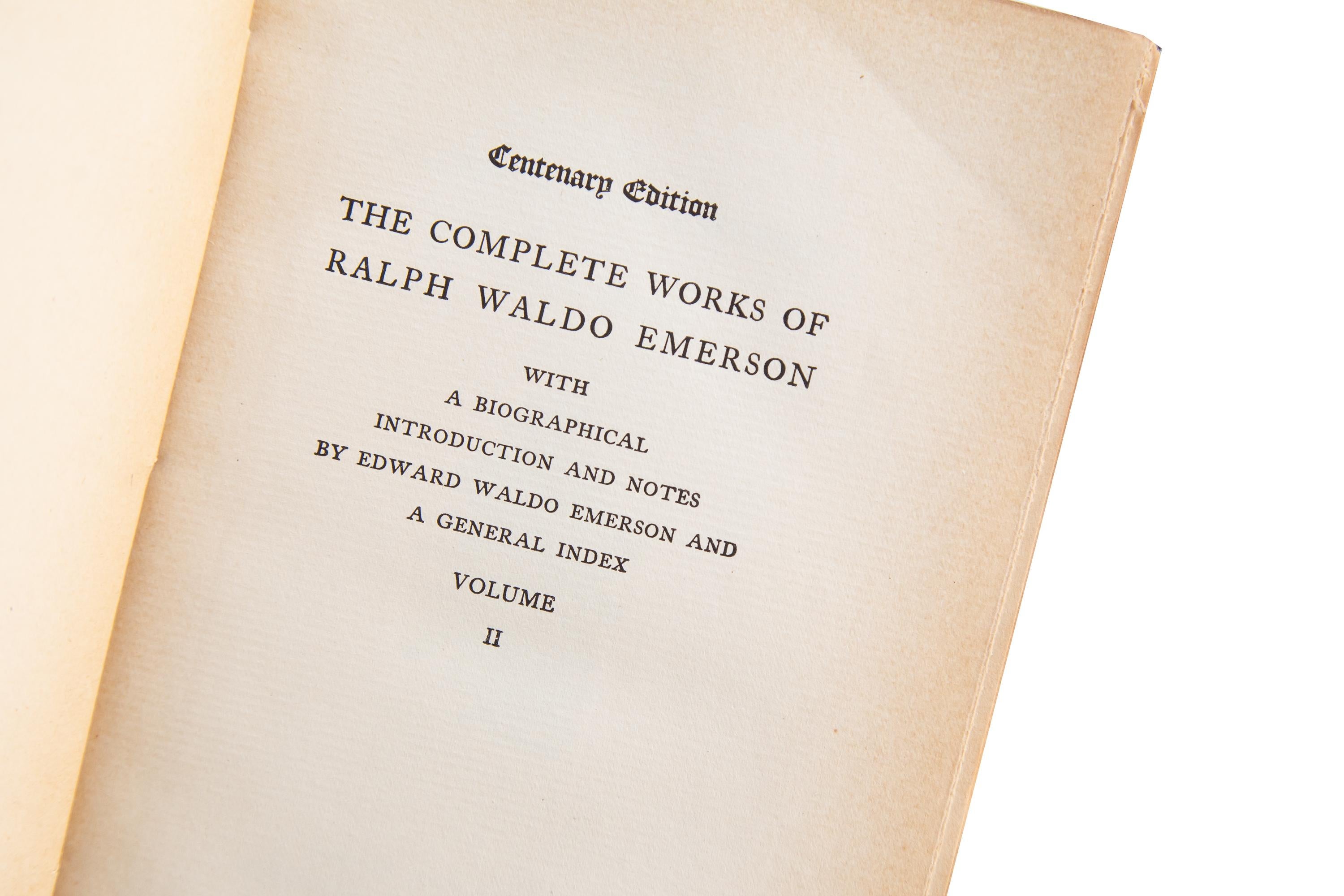 12 Volumes, Ralph Waldo Emerson, the Complete Works For Sale at 1stDibs