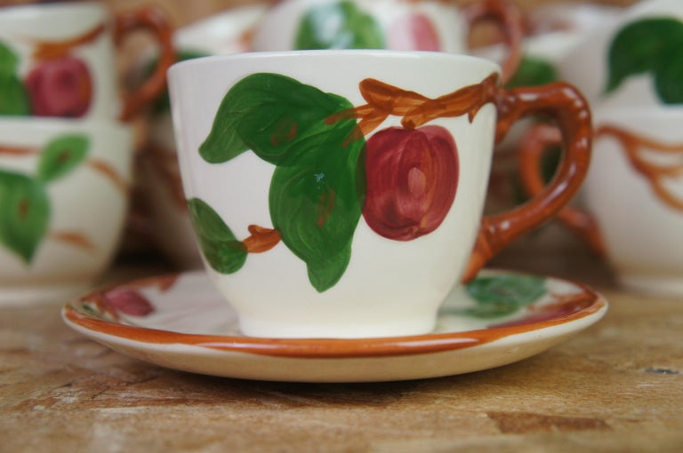 120 Piece Vintage Franciscan Apple Pattern Dinnerware Hand Painted USA ...