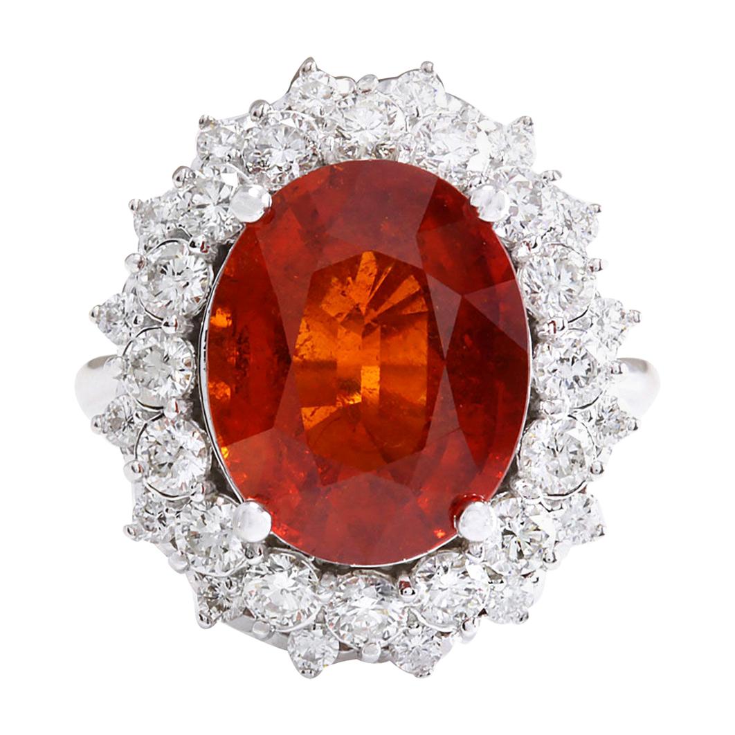 Diamond Mandarin Garnet 18 Karat Yellow Gold Kaleidoscope Enamel Ring ...