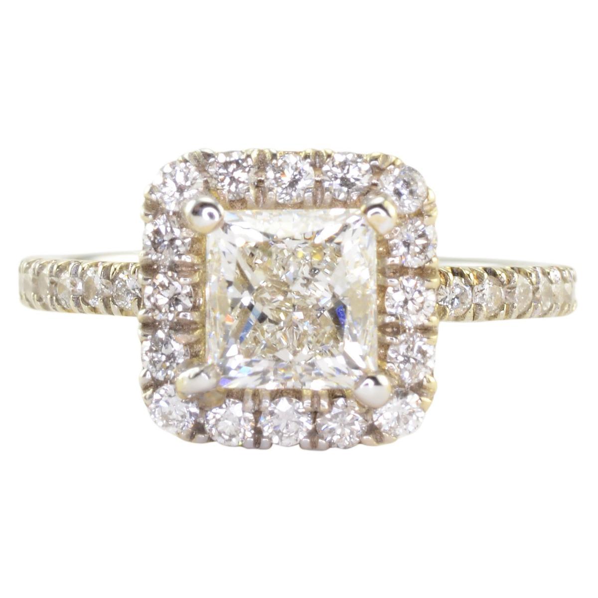 1.21 Carat GIA Certified Fancy Color Diamond Halo Engagement Ring For ...