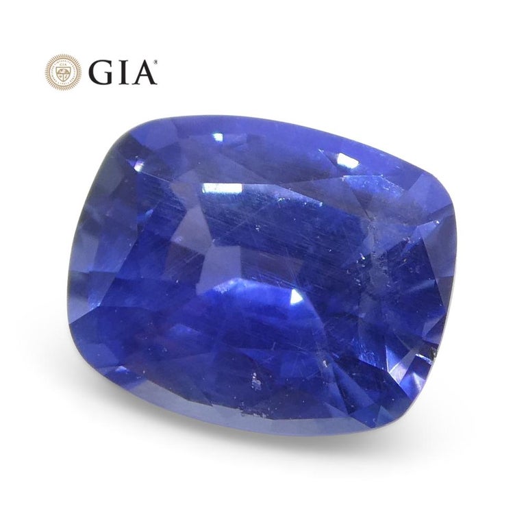 1.22ct Cushion Violetish Blue Sapphire GIA Certified Sri Lanka Unheated ...