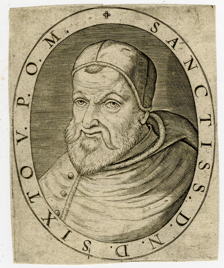 Remigius Hogenberg - Portrait of Pope Sixtus V by Remigius Hogenberg ...