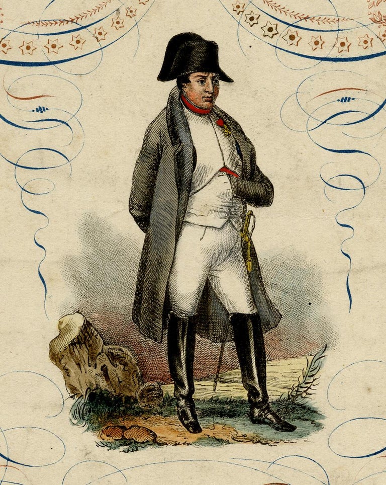 Jean Midolle - Calligraphic portrait of Napoleon by Jean Midolle ...