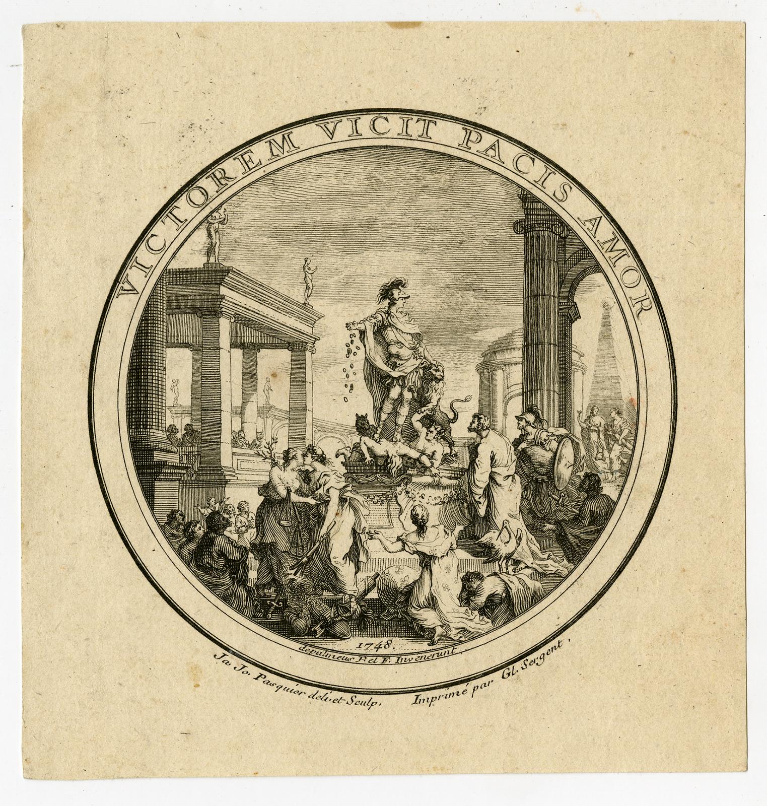 Jean Jacques Pasquier - Treaty of Aix-la-Chapelle by Jean Jacques Pasquier - Engraving - 18th ...