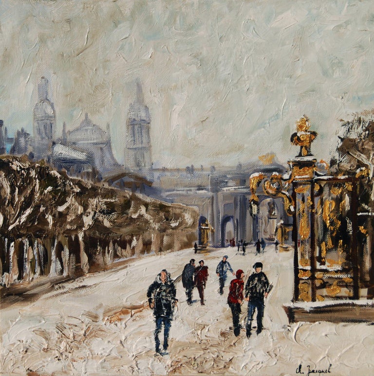 Christine Jacquel - Oil Place CarriÃ¨re Nancy, Painting, Oil on Canvas ...