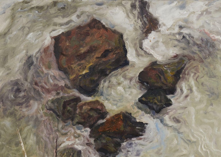 Alexandre Perebatov - Small Creek Stream, Painting, Oil on Canvas For ...