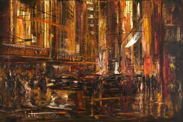 Alexandre Perebatov - Busy hours. Toronto., Painting, Oil on Canvas For ...