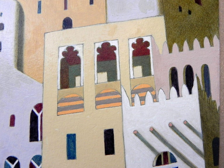 Federico Cortesse - Qatar, Painting, Oil on Paper For Sale at 1stDibs
