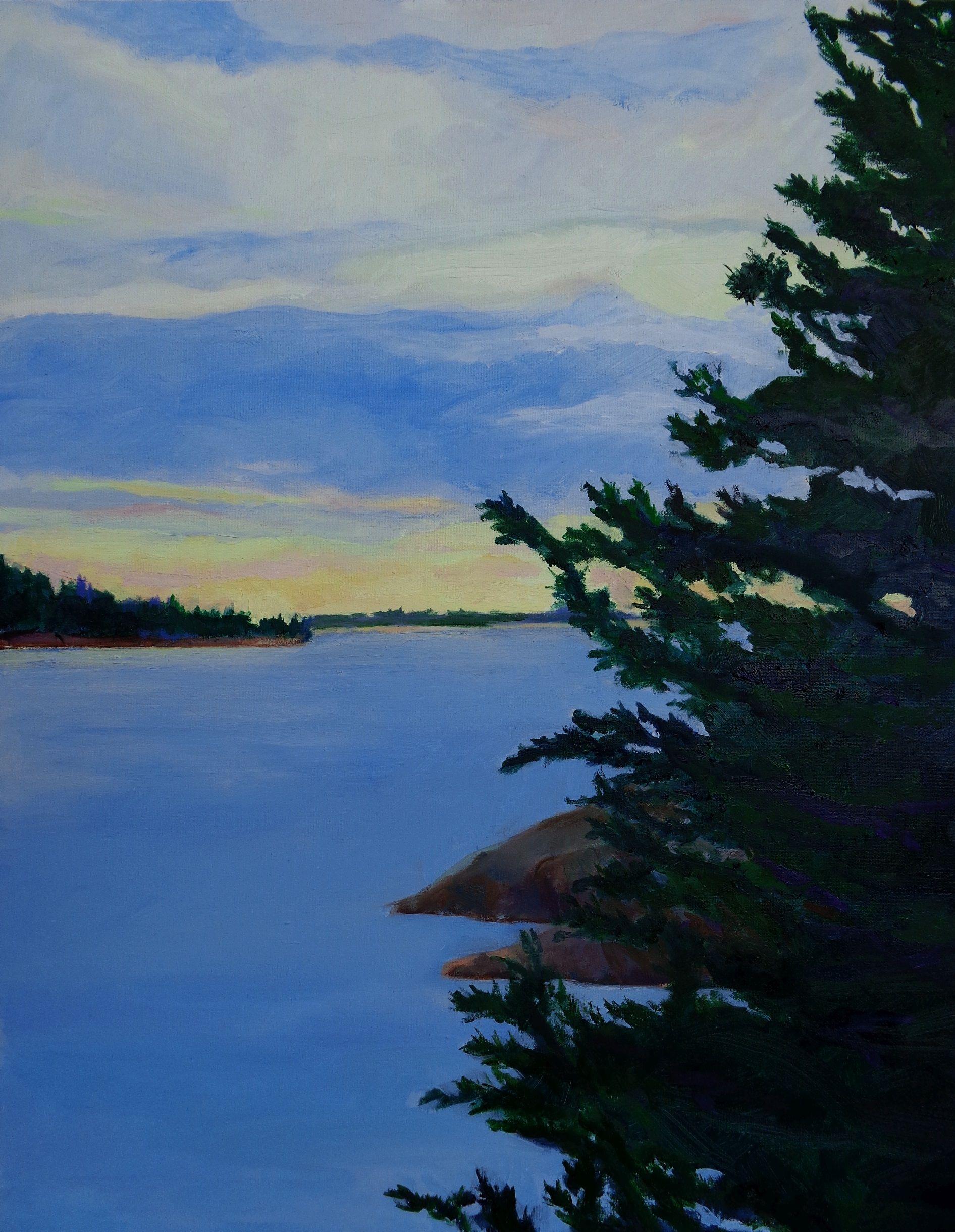 Gayle Fitzpatrick - Maine Pine, Painting, Oil on Canvas at 1stDibs