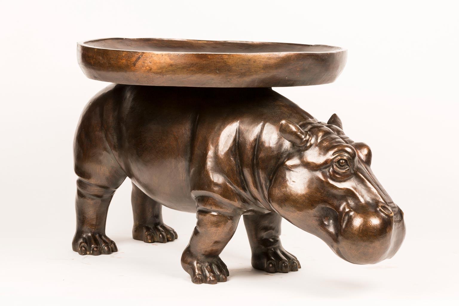 Hippo Table - For Sale on 1stDibs | submerged hippo table, hippo table ...