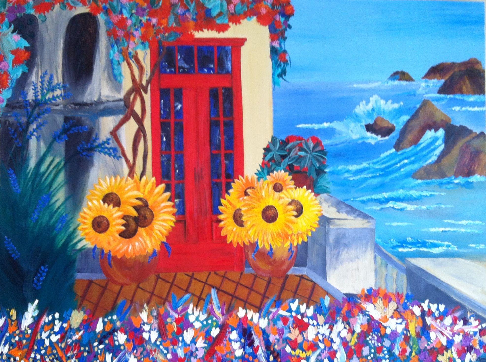 Laura Granata - MIDNIGHT BOUQUET, Painting, Acrylic on Canvas For Sale ...