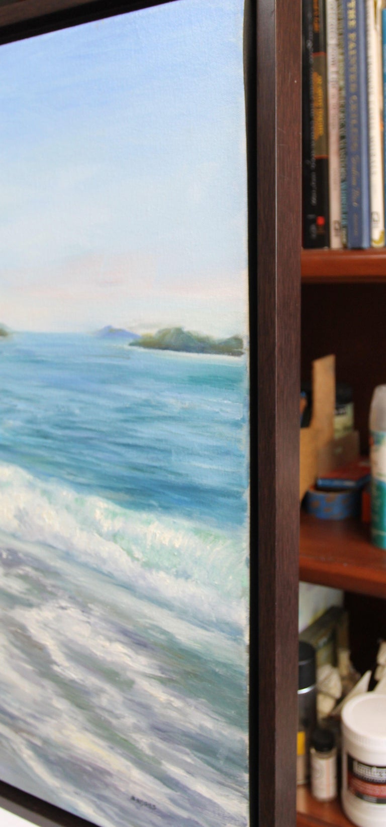 Andres Lopez - Waves sanctuary, Painting, Oil on Canvas For Sale at 1stDibs