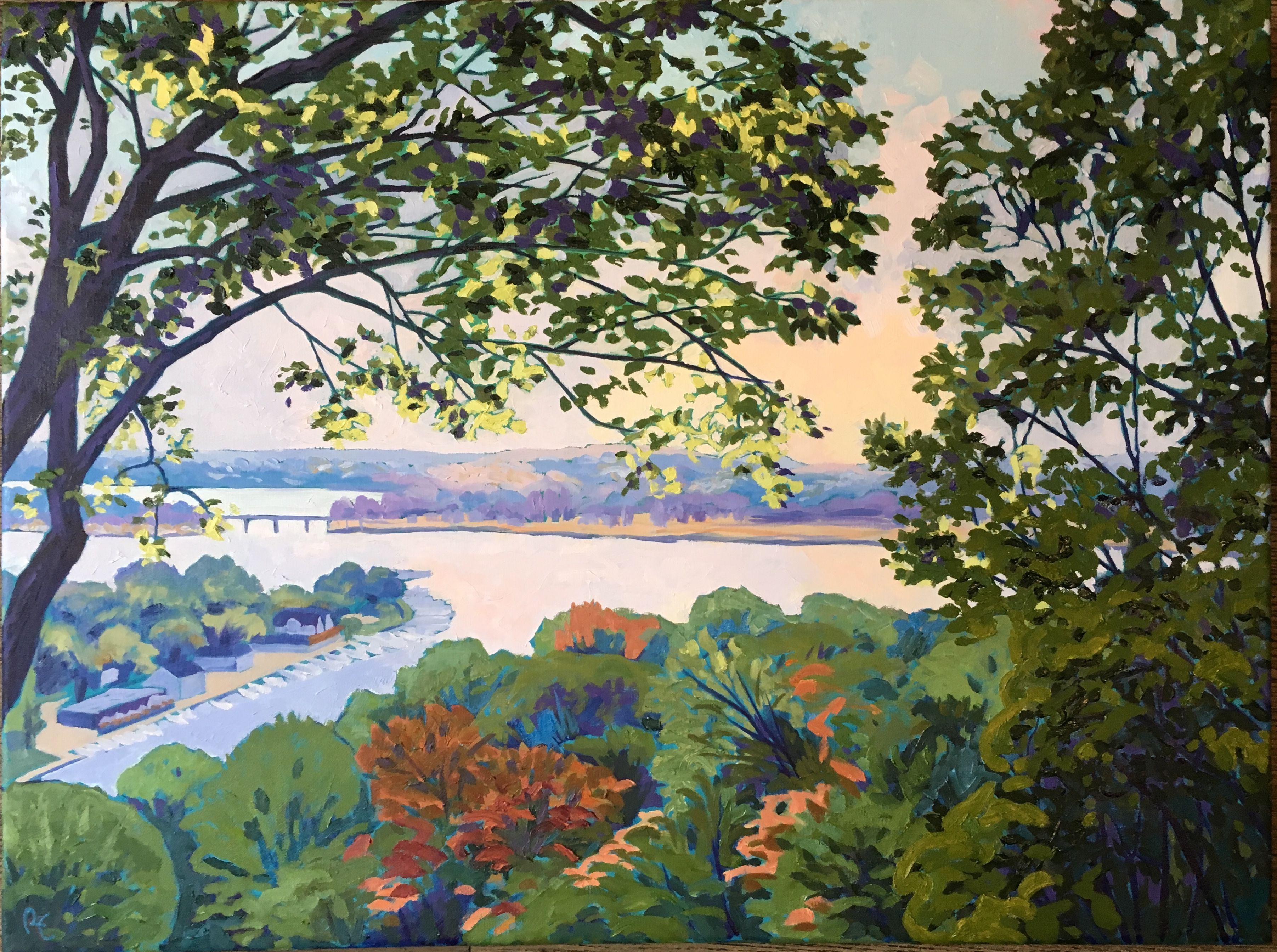 Rose Ellis - River Bend, Painting, Oil on Canvas at 1stDibs