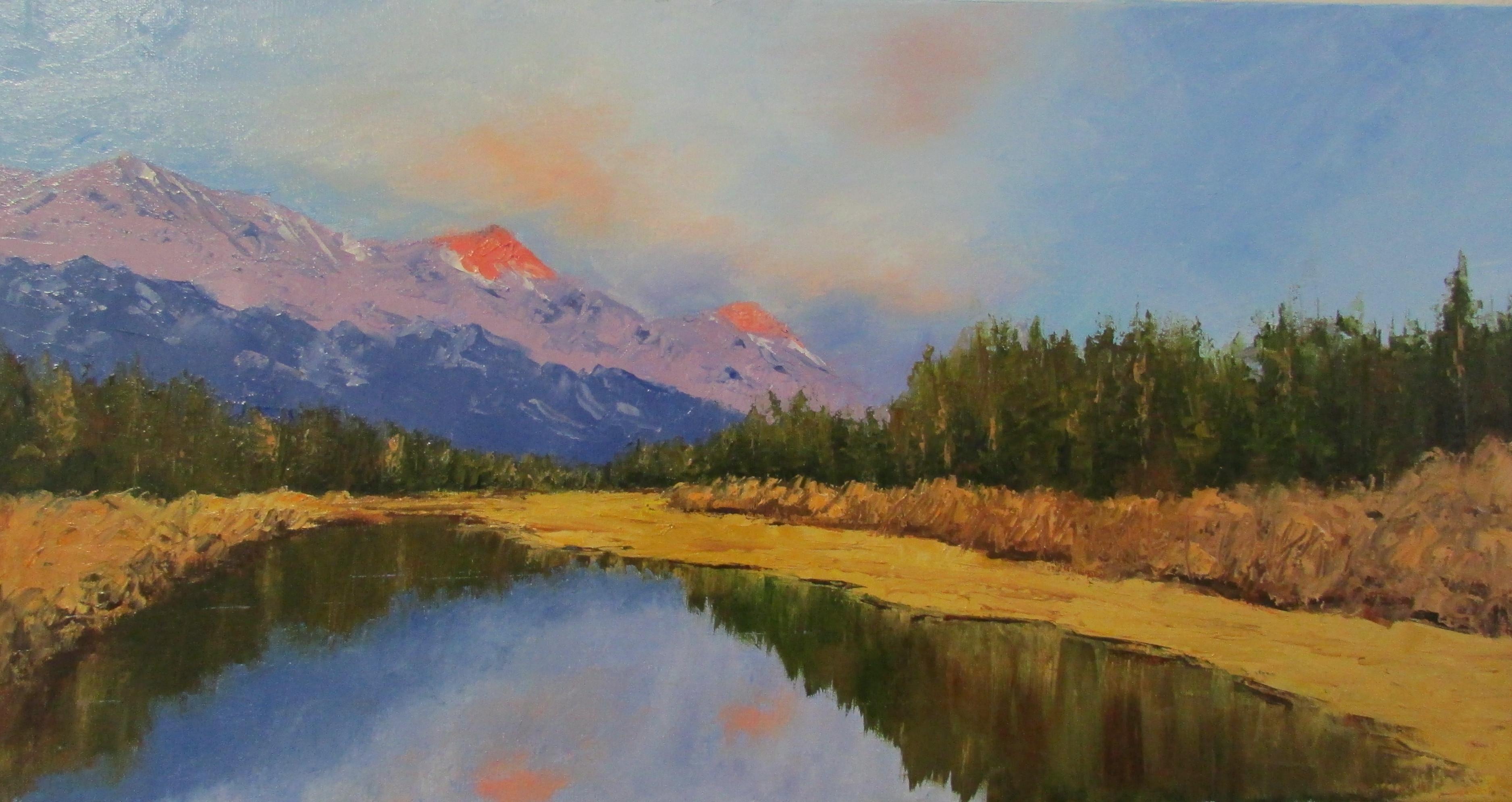 Linda Yurgensen - Canmore, Alberta, Painting, Oil on Canvas at 1stDibs